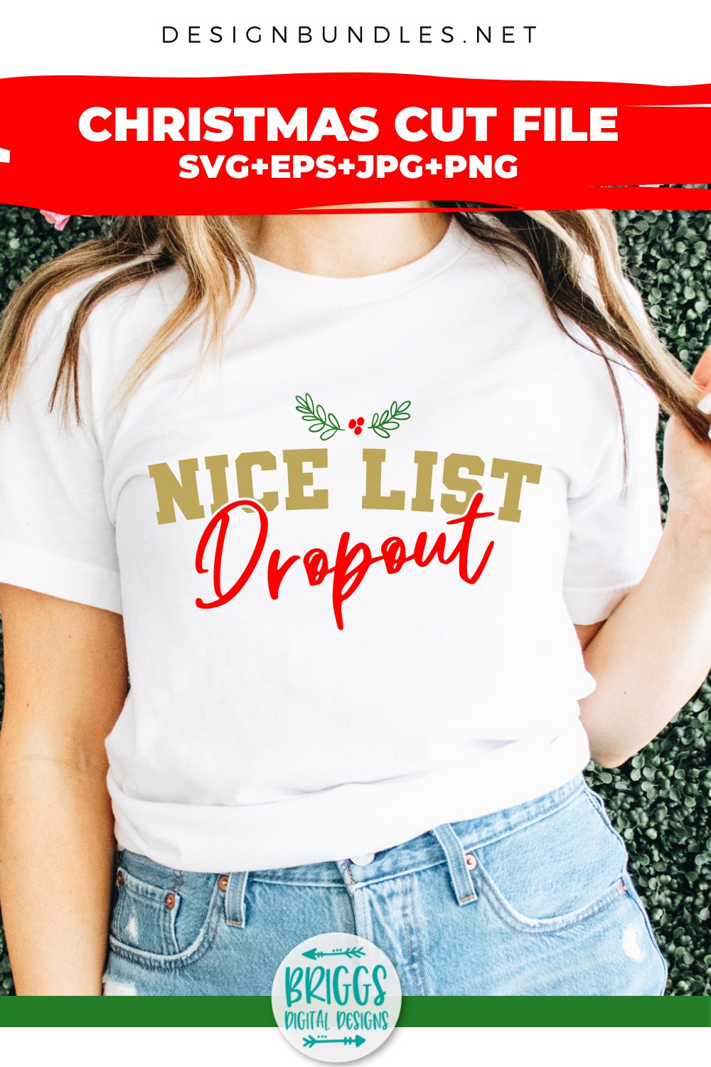 Nice List Dropout SVG | Funny Christmas Shirt
