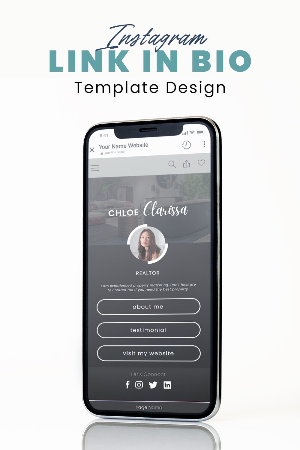 Instagram Link in Bio Page Template Design by Canva Vol. 01