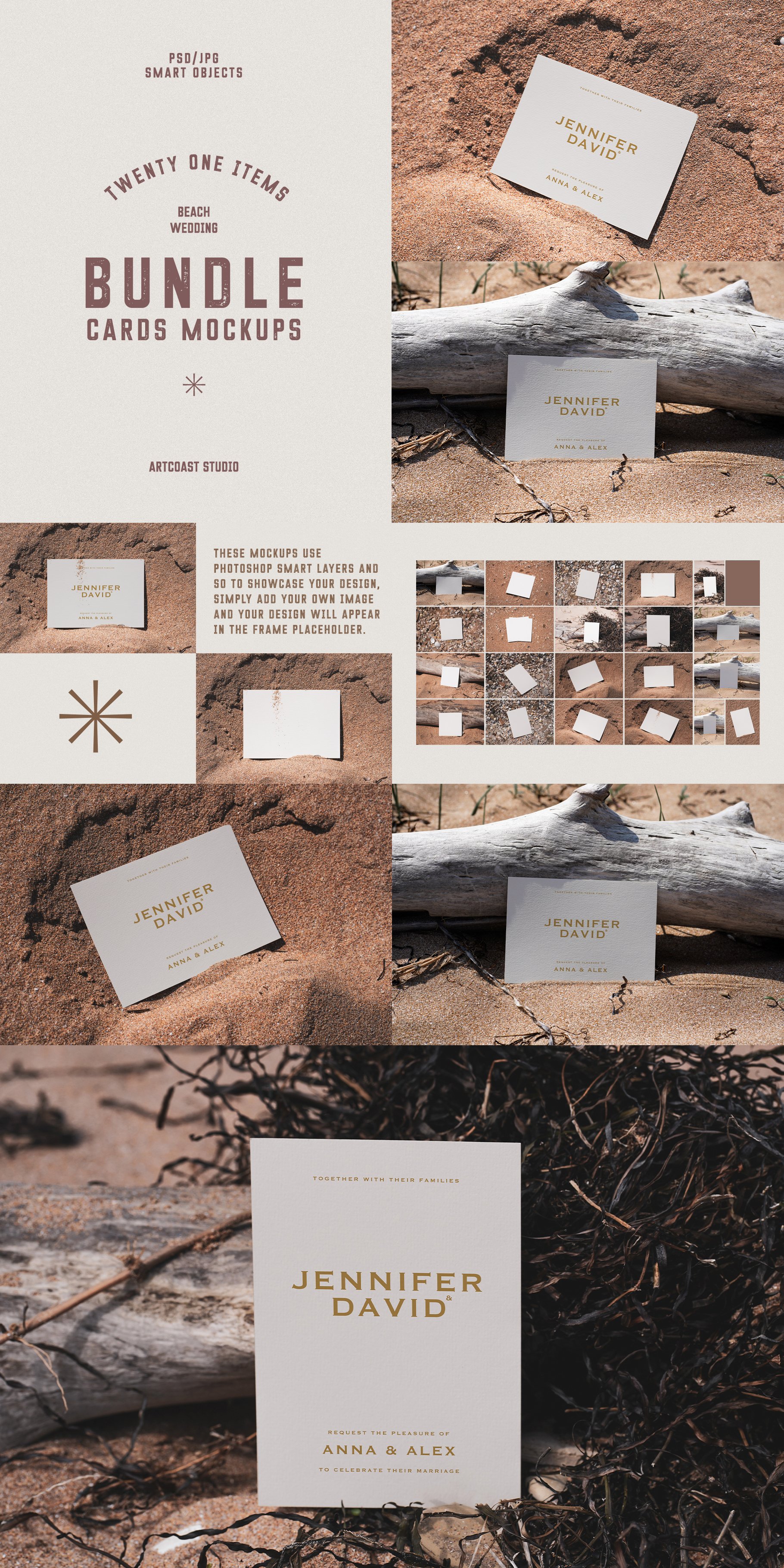 Beach Cards Mockup Collection