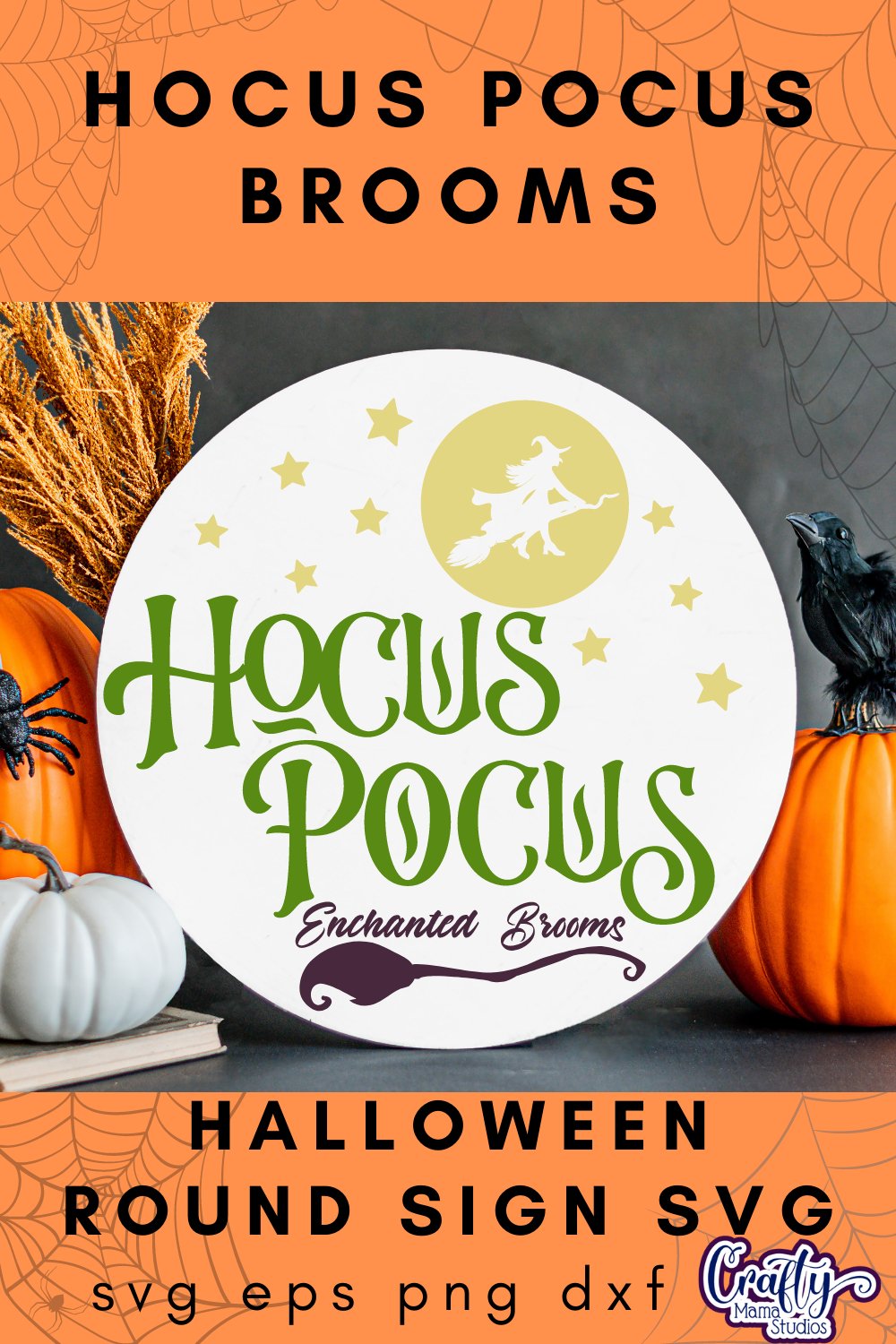 Farmhouse Halloween Round Sign, Hocus Pocus Svg Cut File
