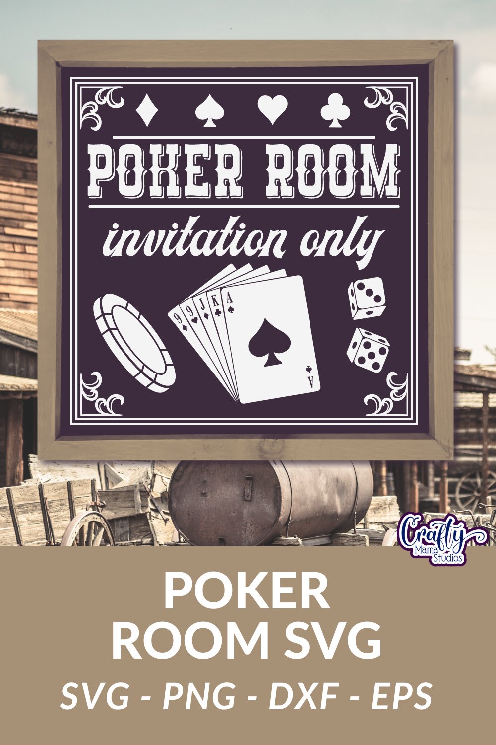 VIntage Poker Room Sign | Western Svg | Vintage Poker Svg