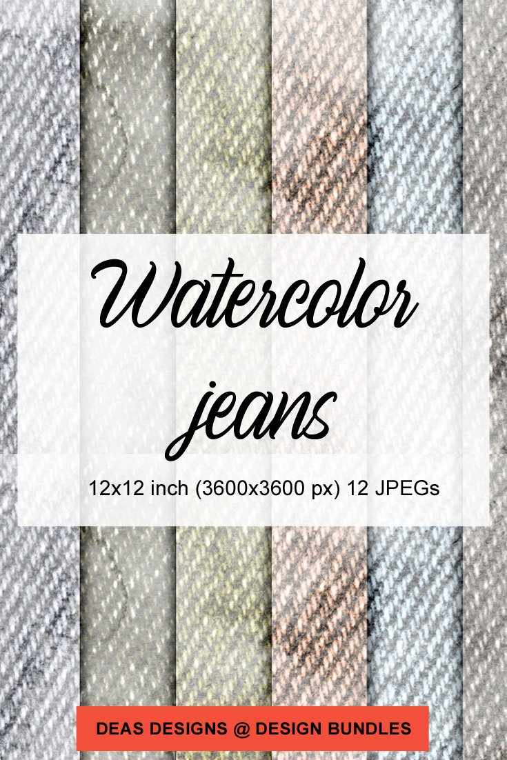 Watercolor jeans textures