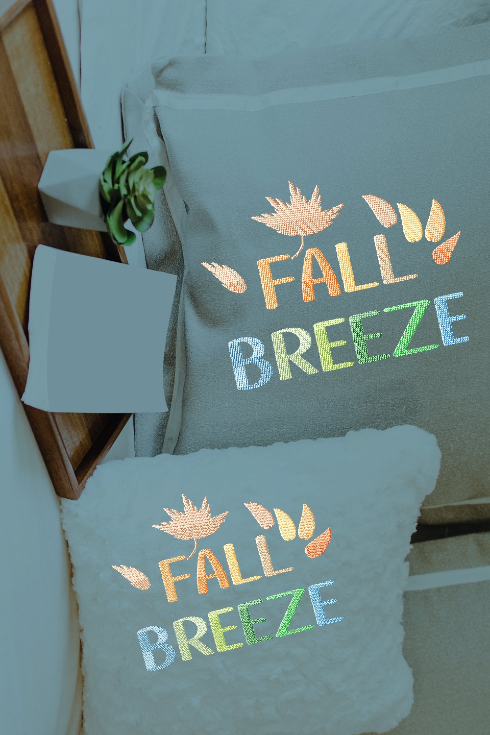 Fall Breeze Lettering leaf ornament