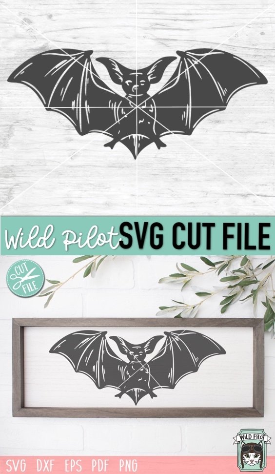 Bat SVG Cut File, Halloween SVG Cut File, Spooky SVG, Fall