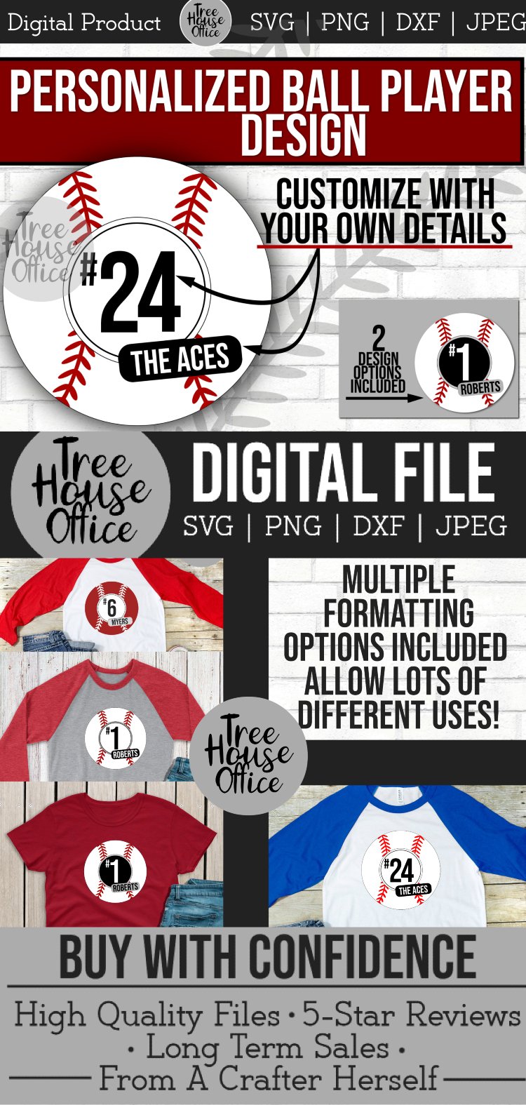 Baseball SVG, Personalized Player Name Number Team SVG