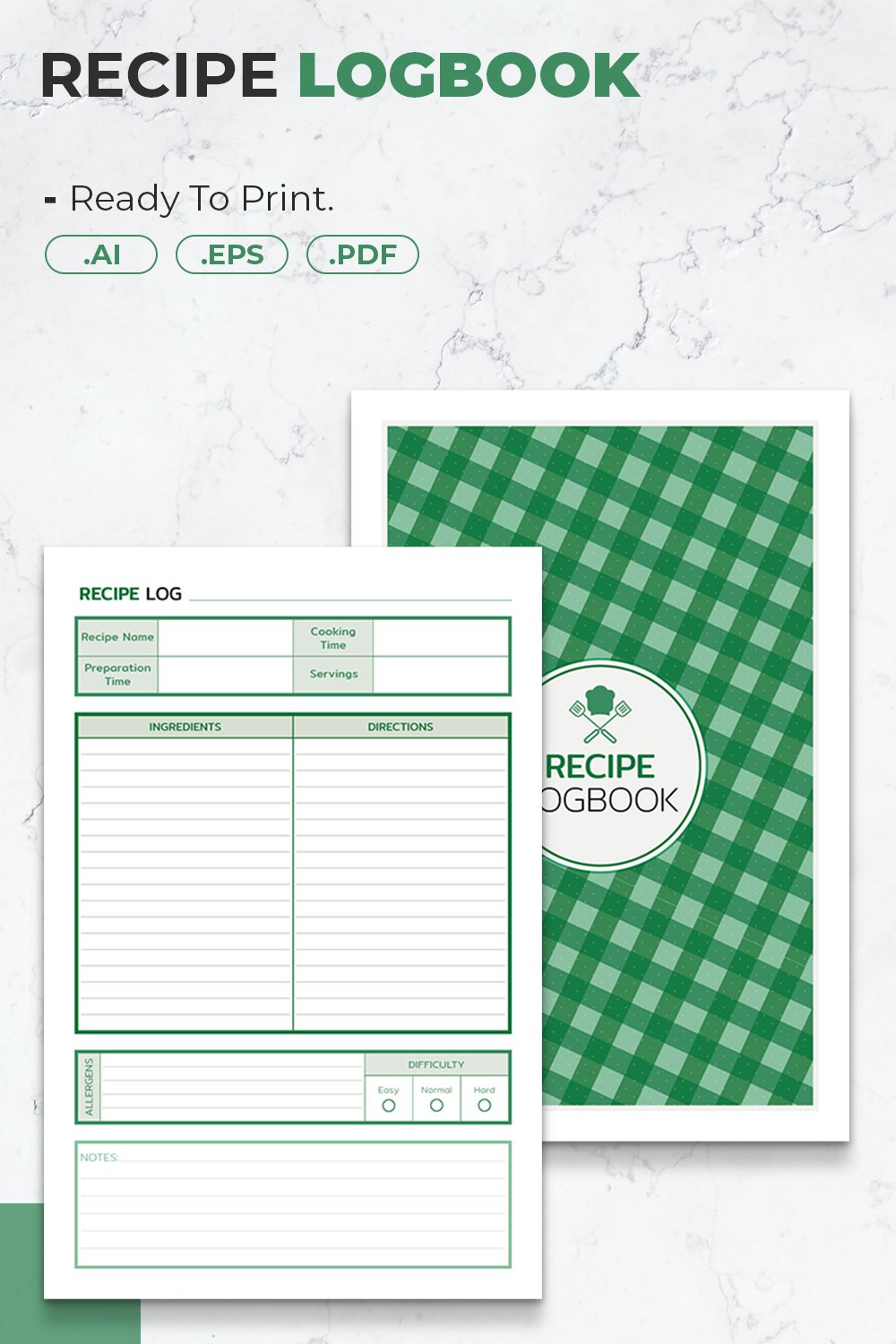 Recipe Logbook | Printable Template