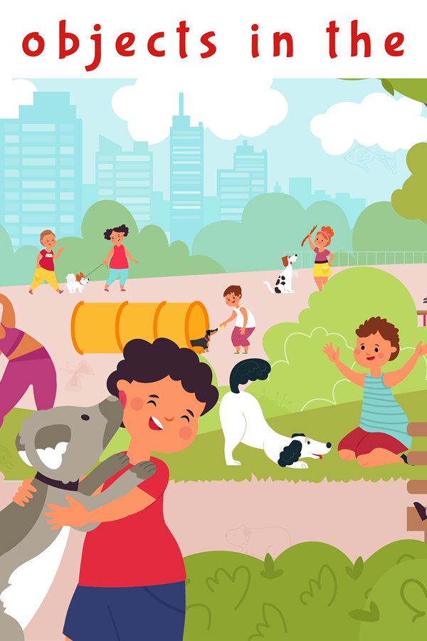 Hidden objects puzzle game. Find object, children lifestyle