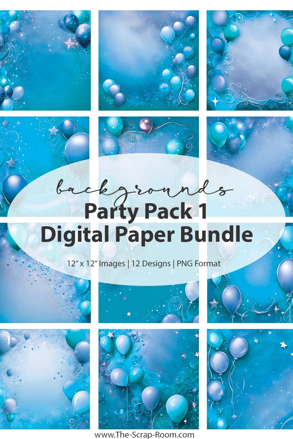 Digital Paper, texture, patterns, printable: Party lt Blue