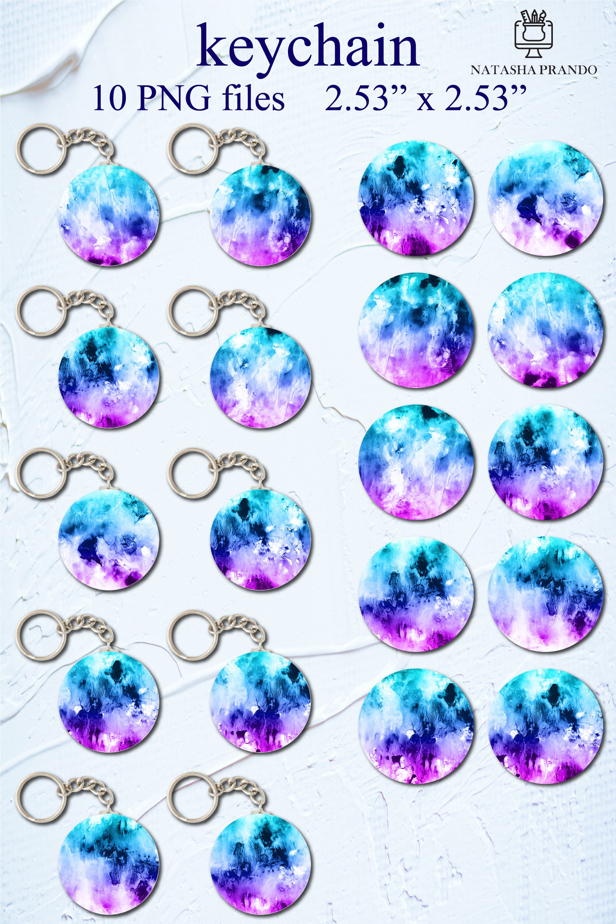 Purple textures Key Chain Bundle
