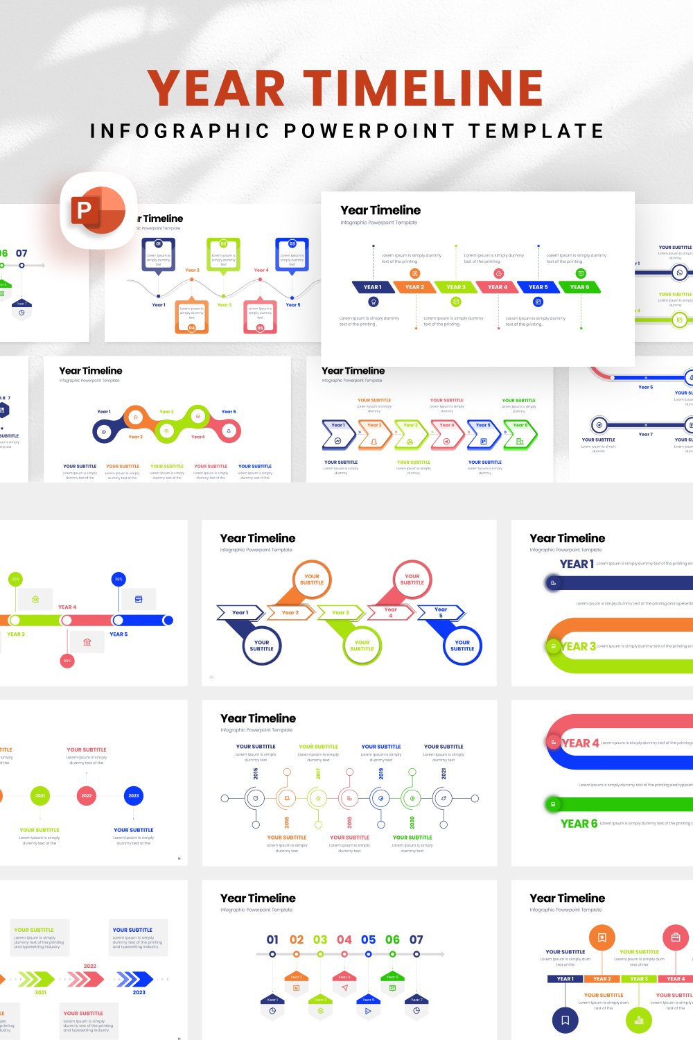 Year Timeline Infographic Presentation Template