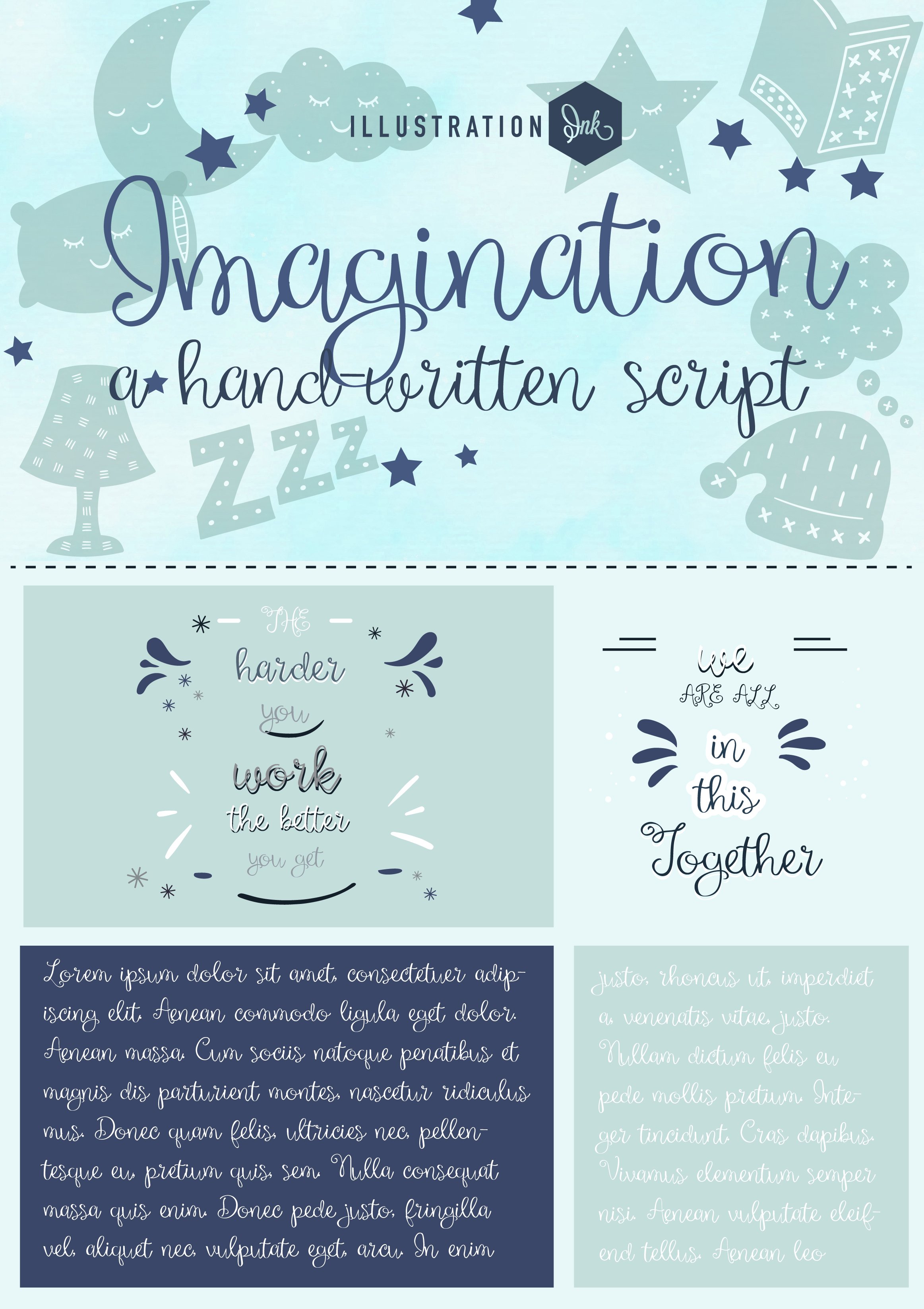 Hand-crafted, hand-written, script font