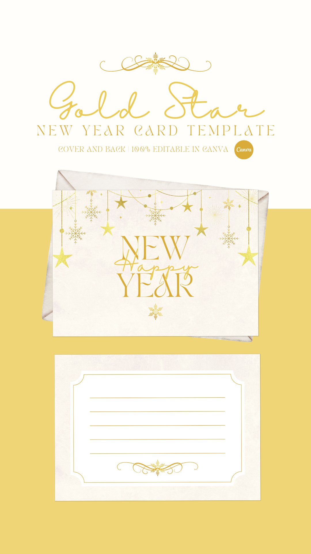 New Year GREETING CARD CANVA TEMPLATE (3031321)