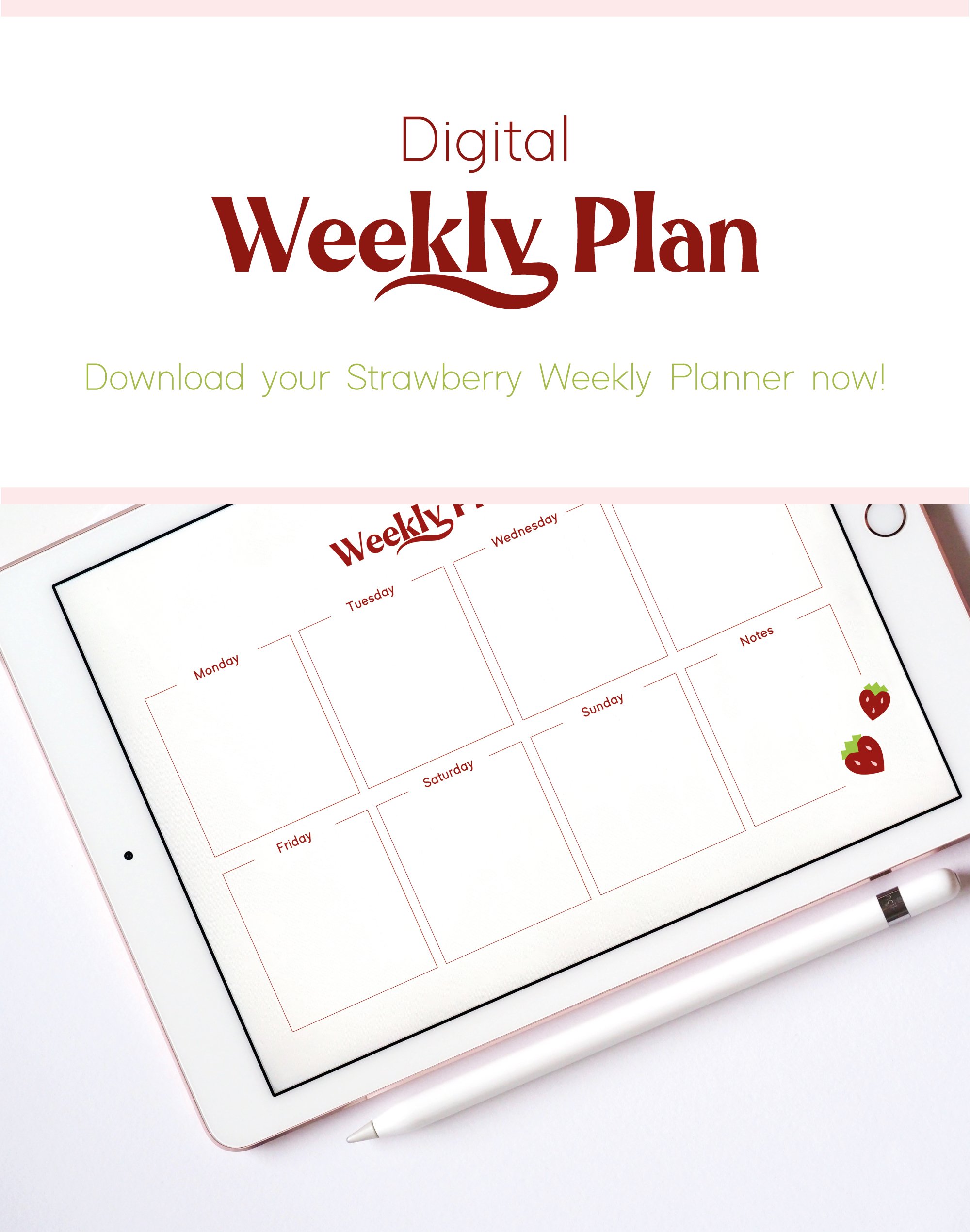 Strawberry Weekly Planner
