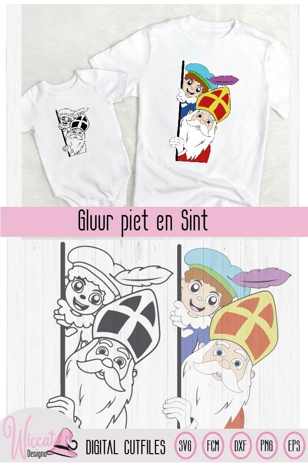 Sint en piet vinyl design for cutting machines