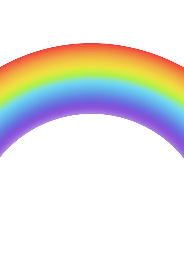 Rainbow realistic. Sun effect color arch, joyful summer or s