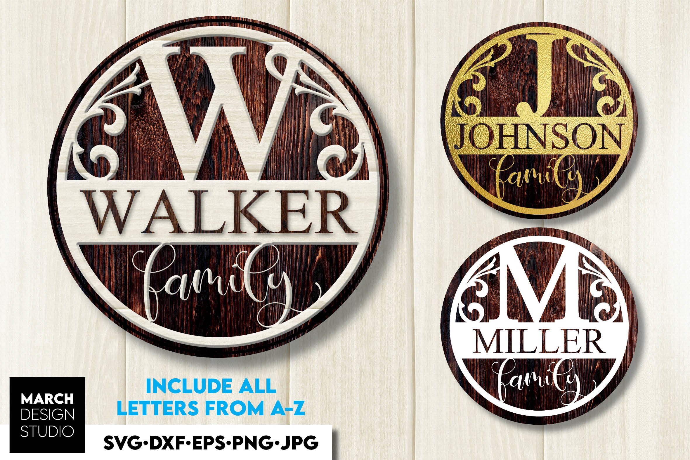 Monogram SVG, Letter Monogram SVG, Last Name Monogram SVG