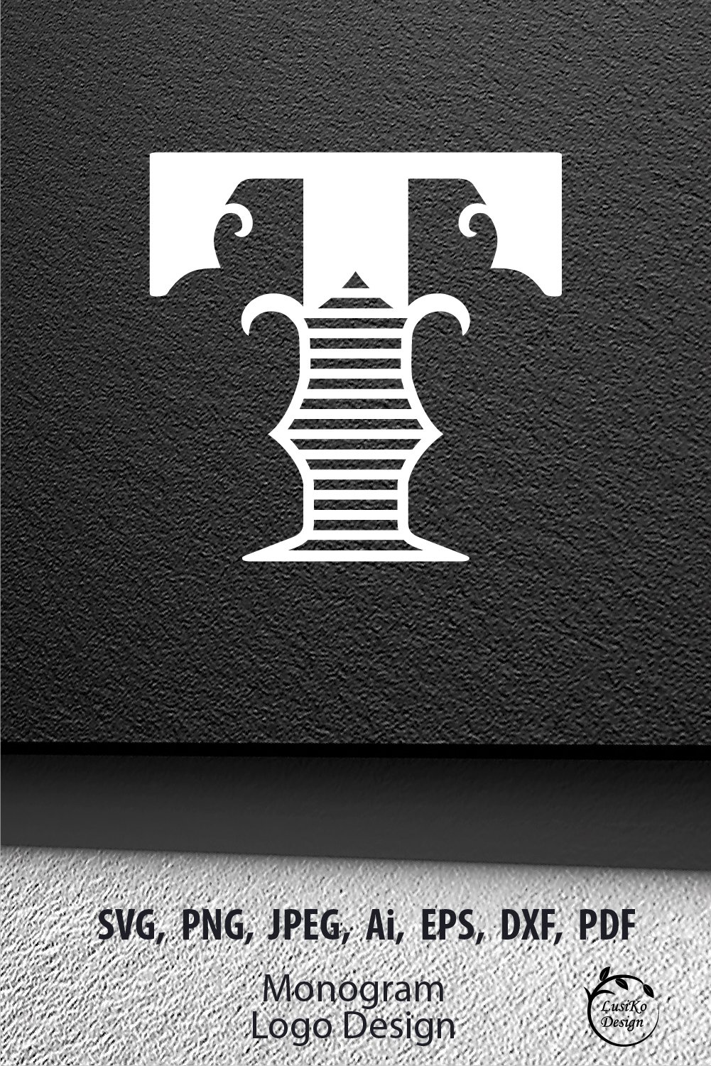 Monogram letter T. Logo Design Letter T. Men masculine sign