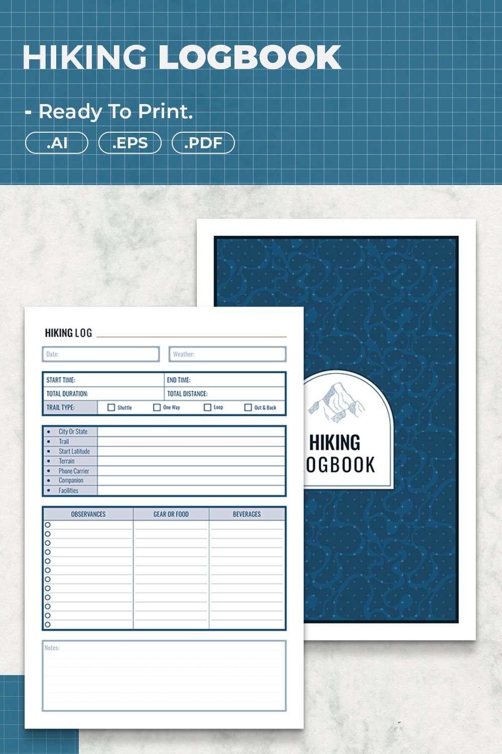 Hiking Logbook | Printable Template