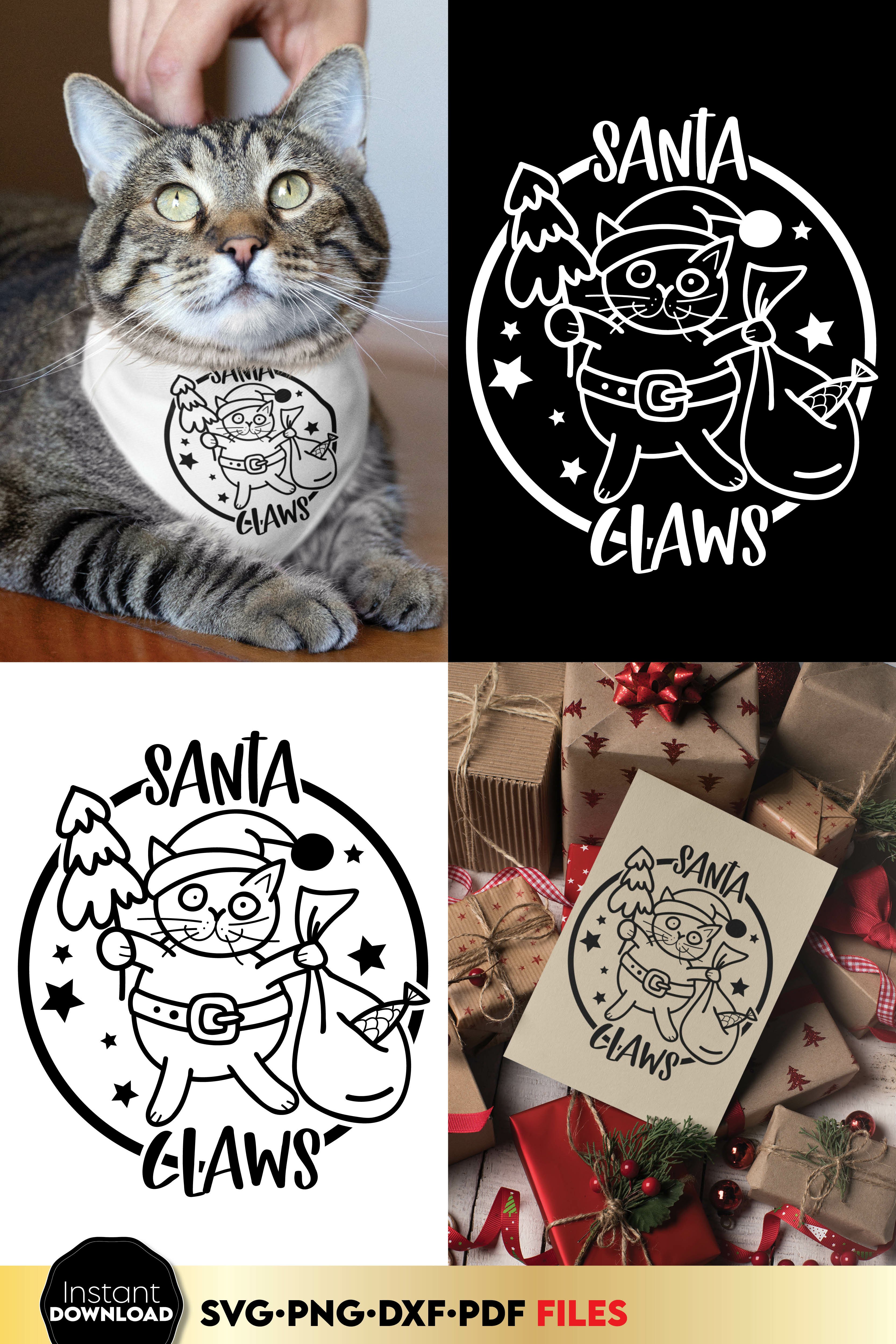 Santa claws svg | Cat Xmas Ornaments | Christmas Gifts Cat