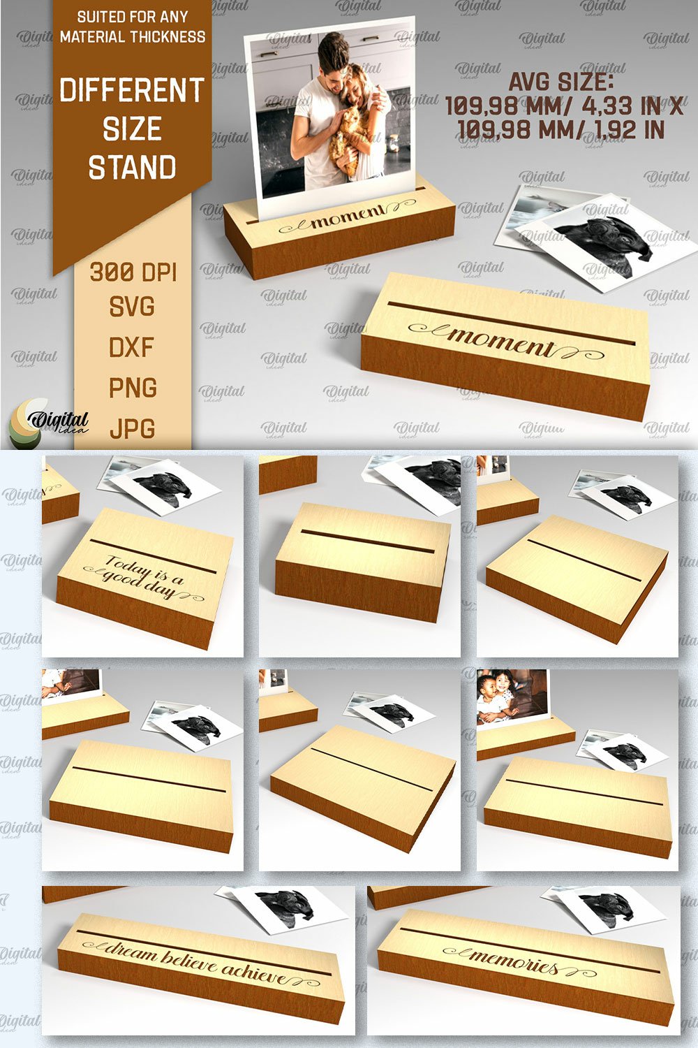 Display Stands Laser Cut Bundle. Wooden Stands SVG (3349422)