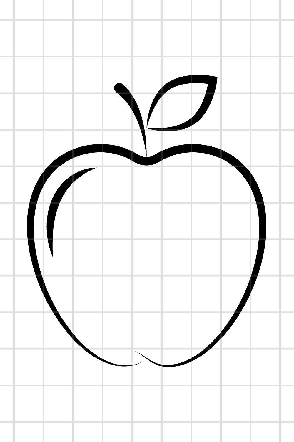 Apple icon, vector isolated illustration. SVG, PNG, EPS, AI.