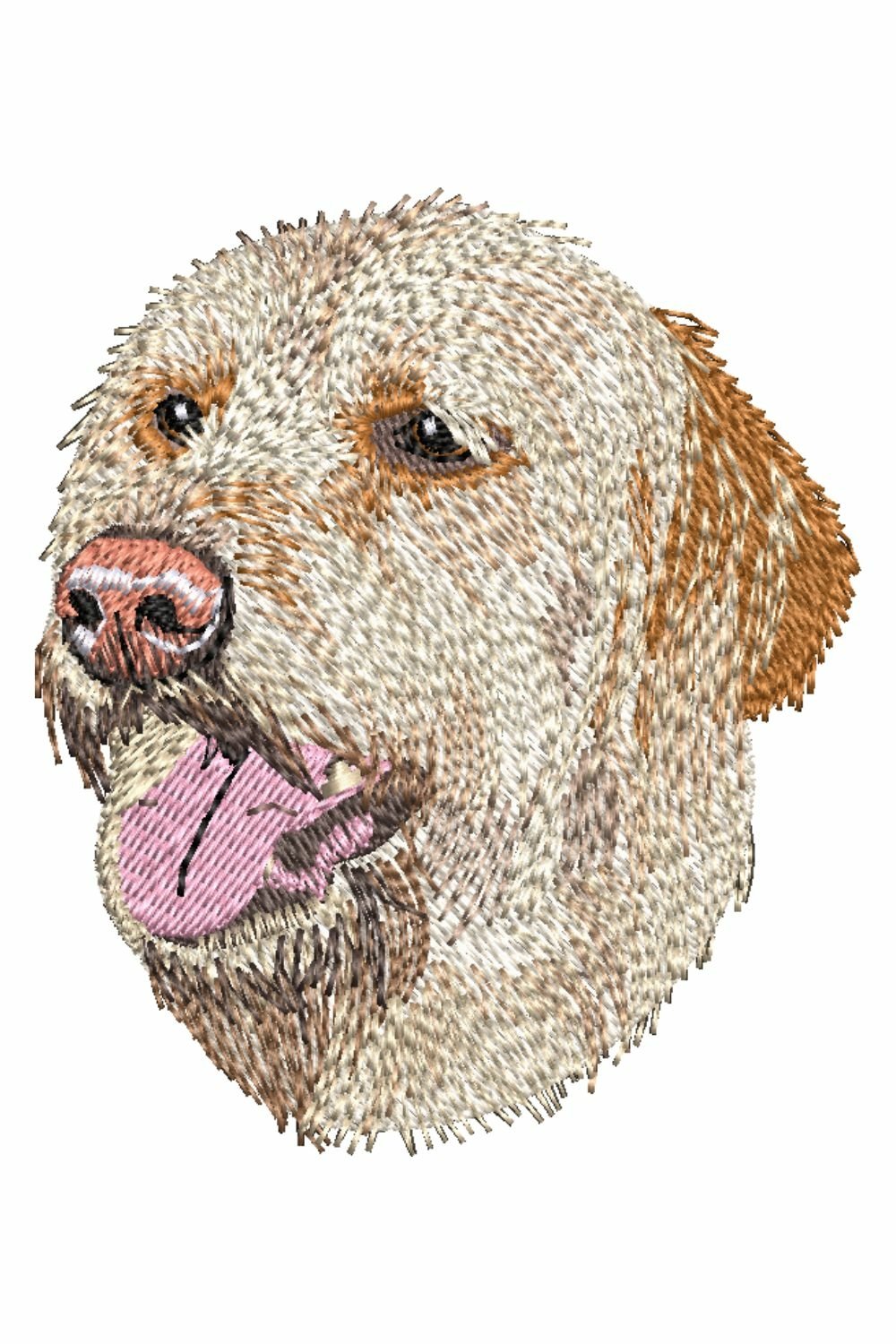 Majestic Irish Wolfhound: Realistic Embroidery Design