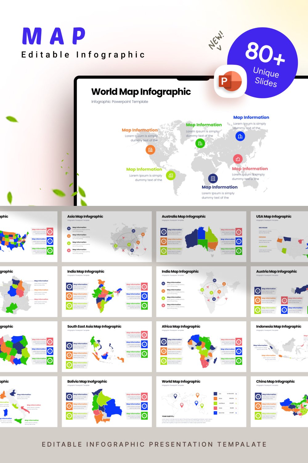 Map Business Infographic Presentation Template