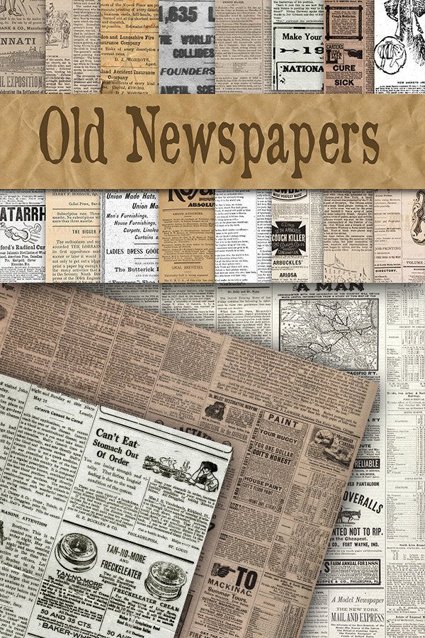 Old Newspapers Digital Paper Textures