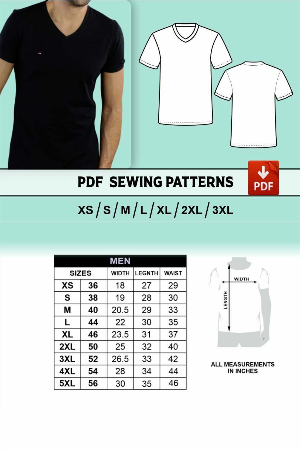Sewing pattern PDF Sewing Digital pattern