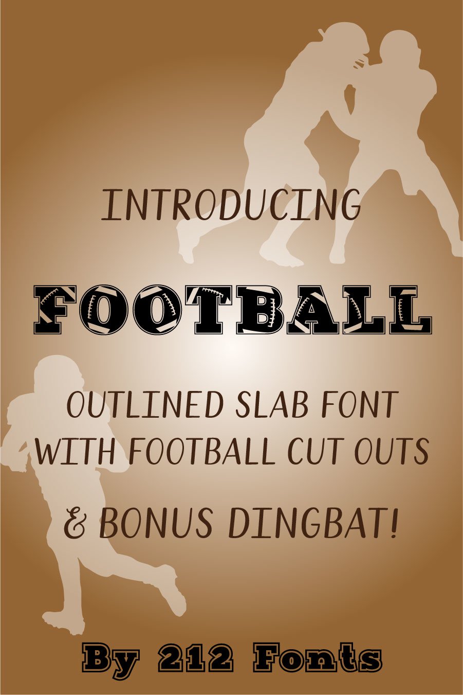 212 Football Display Font American Football and Dingbat OTF