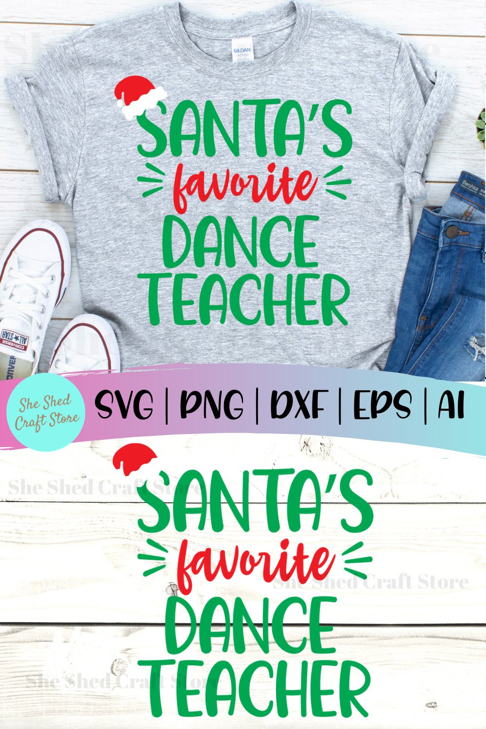 Santa's Favorite Dance Teacher SVG, Christmas SVG,