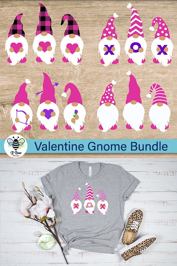 Valentines Day Gnome SVG Bundle | Printable Gnome Bundle