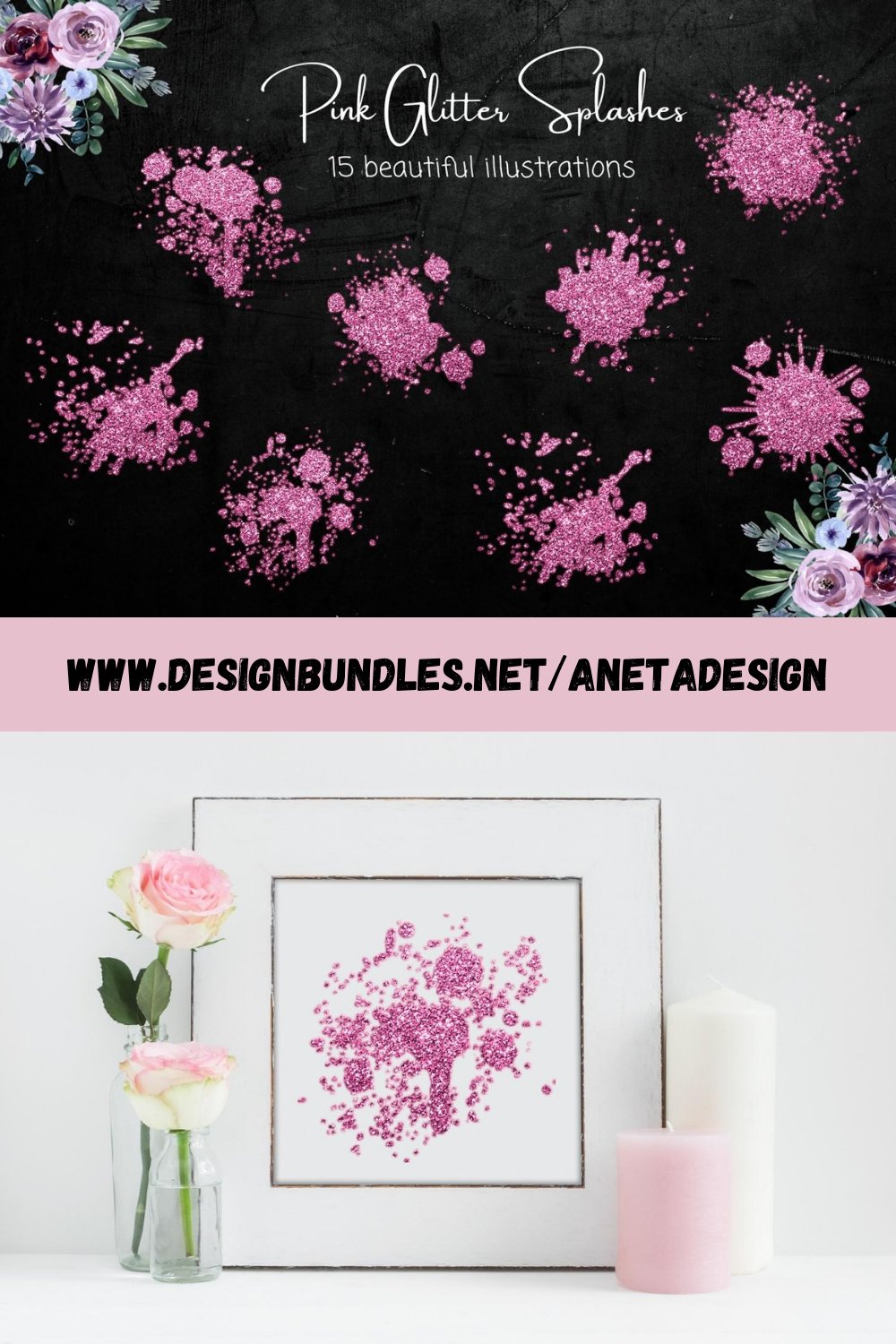 Pink Glitter Splash Collection