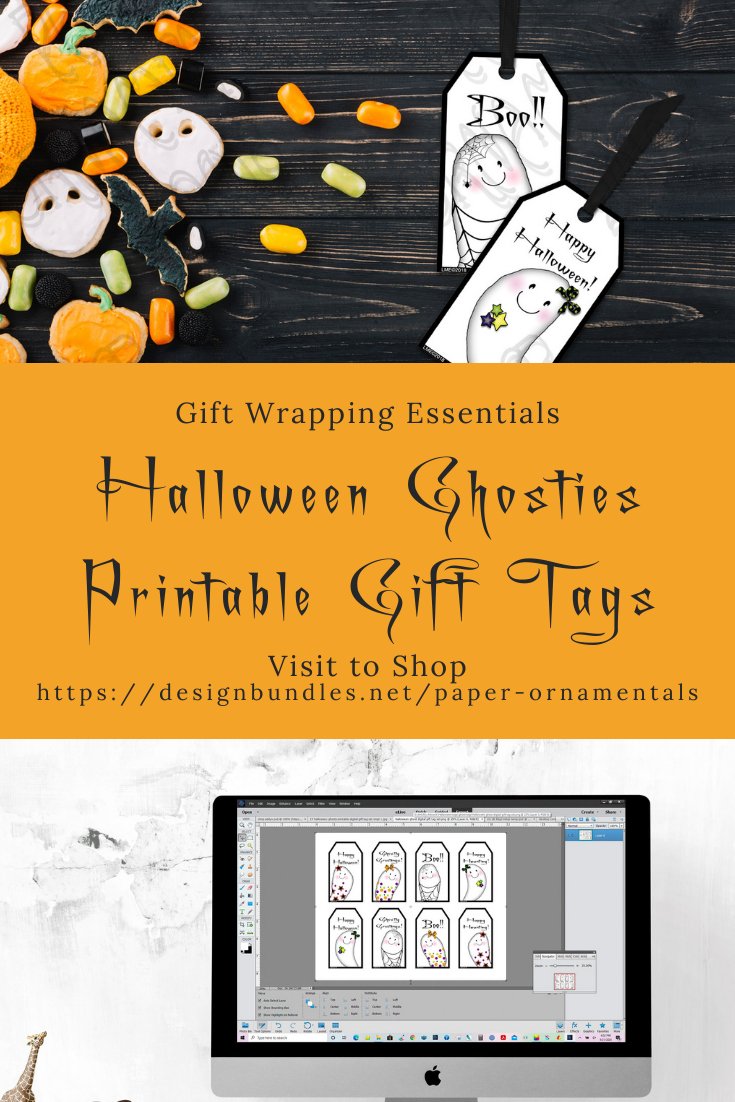 Printable Halloween Gift Tags, Ghost Gift Tags