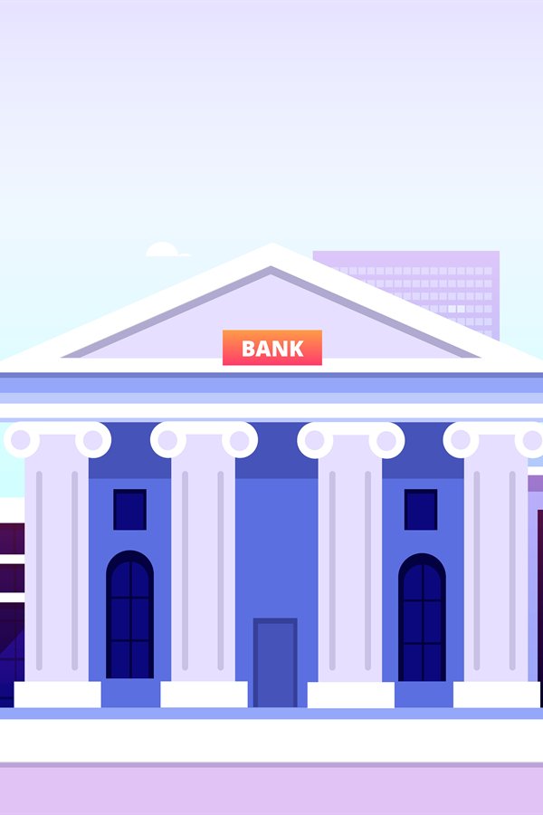 Bank building. Banking investment wealth growth (1222024)