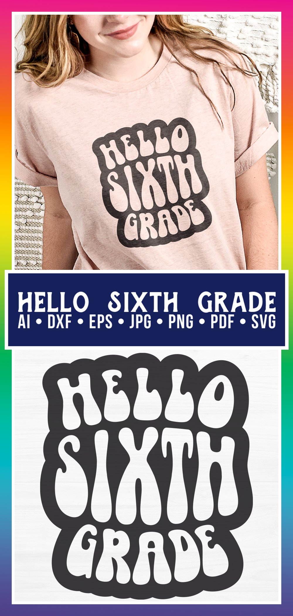 Hello Sixth Grade SVG