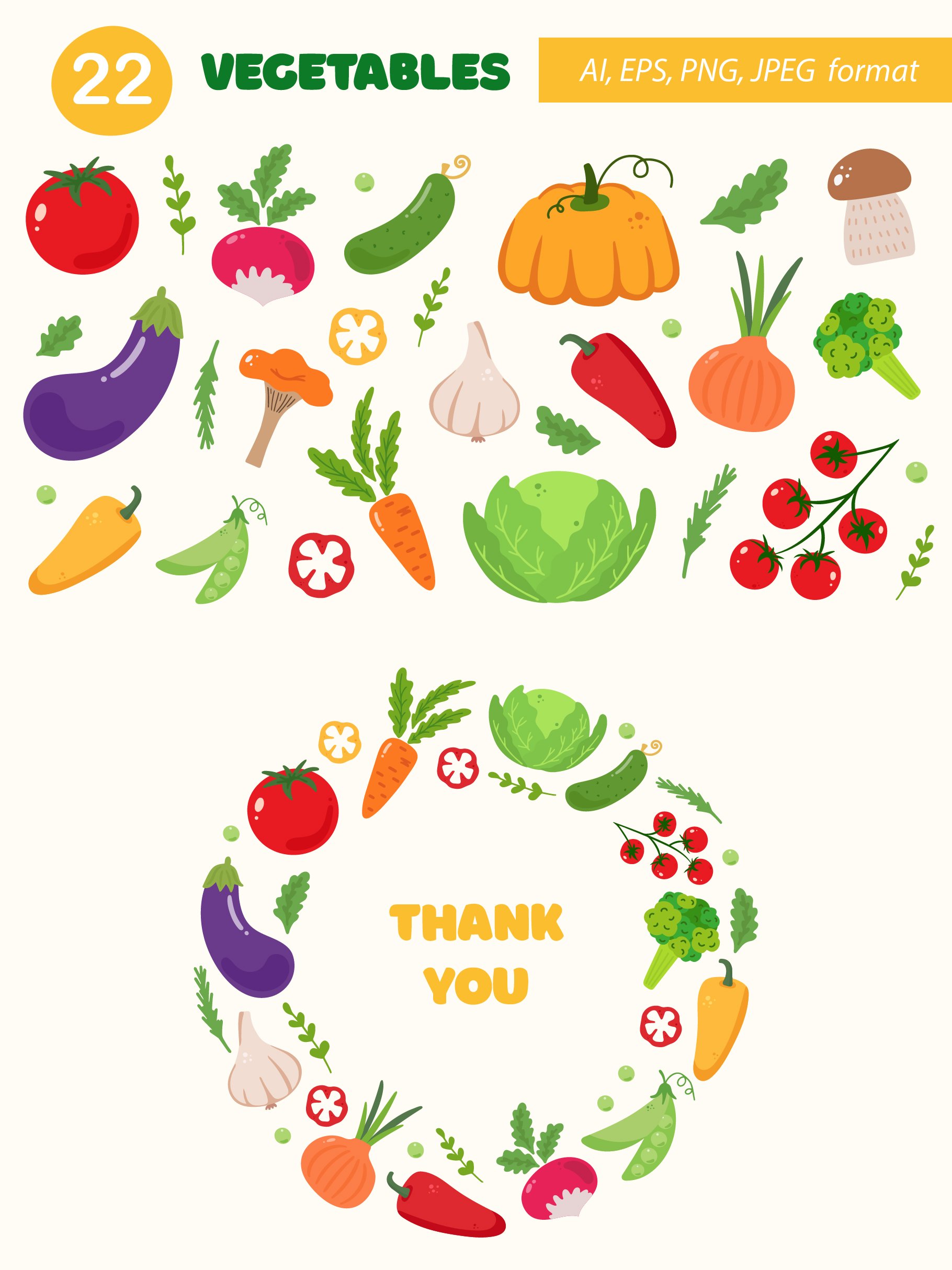Set of vegetables. Vegetables PNG