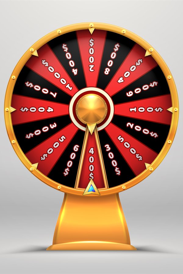 Fortune wheel. Lucky number wheeling motion people (1169535)
