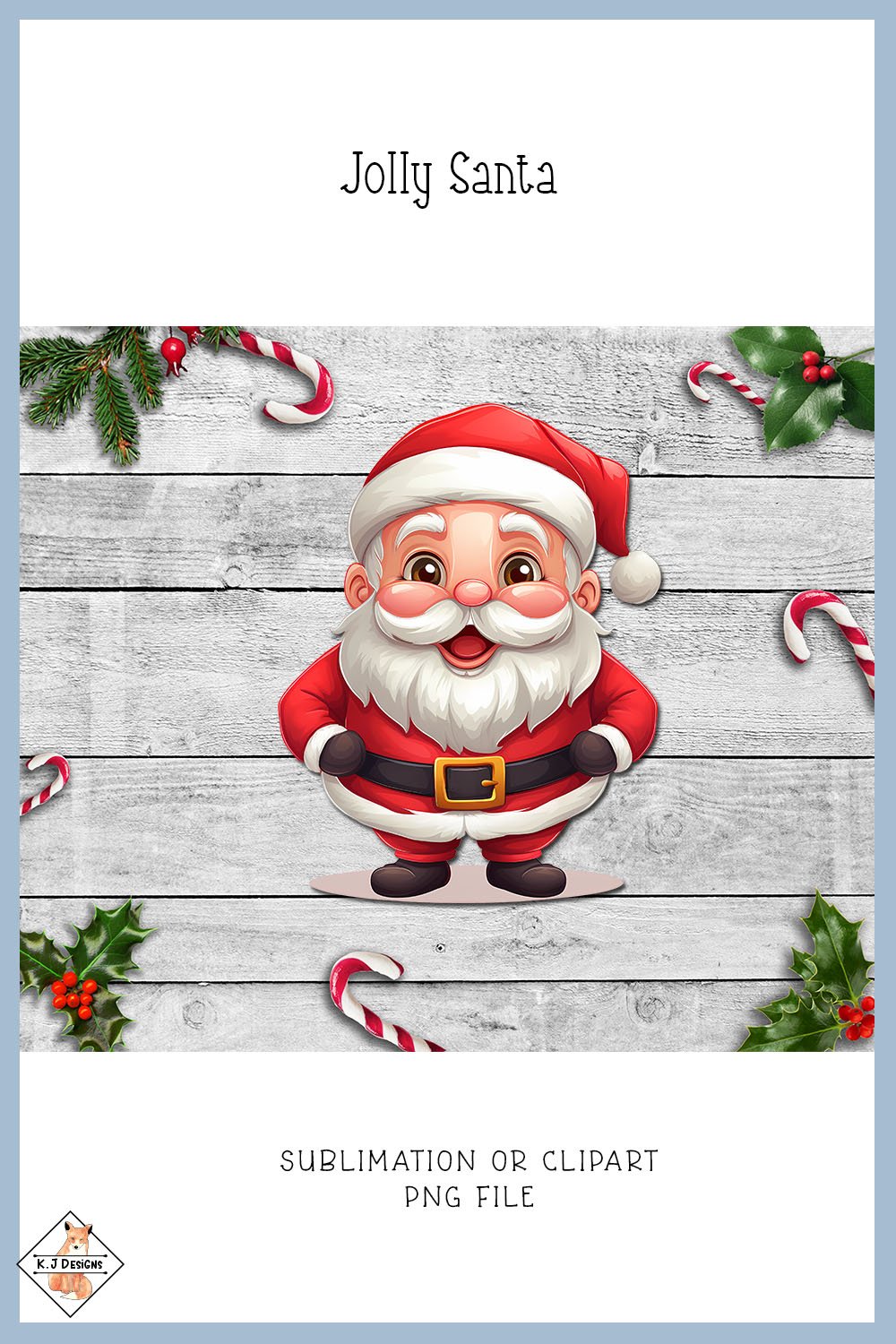 Jolly Santa Clipart | Sublimation