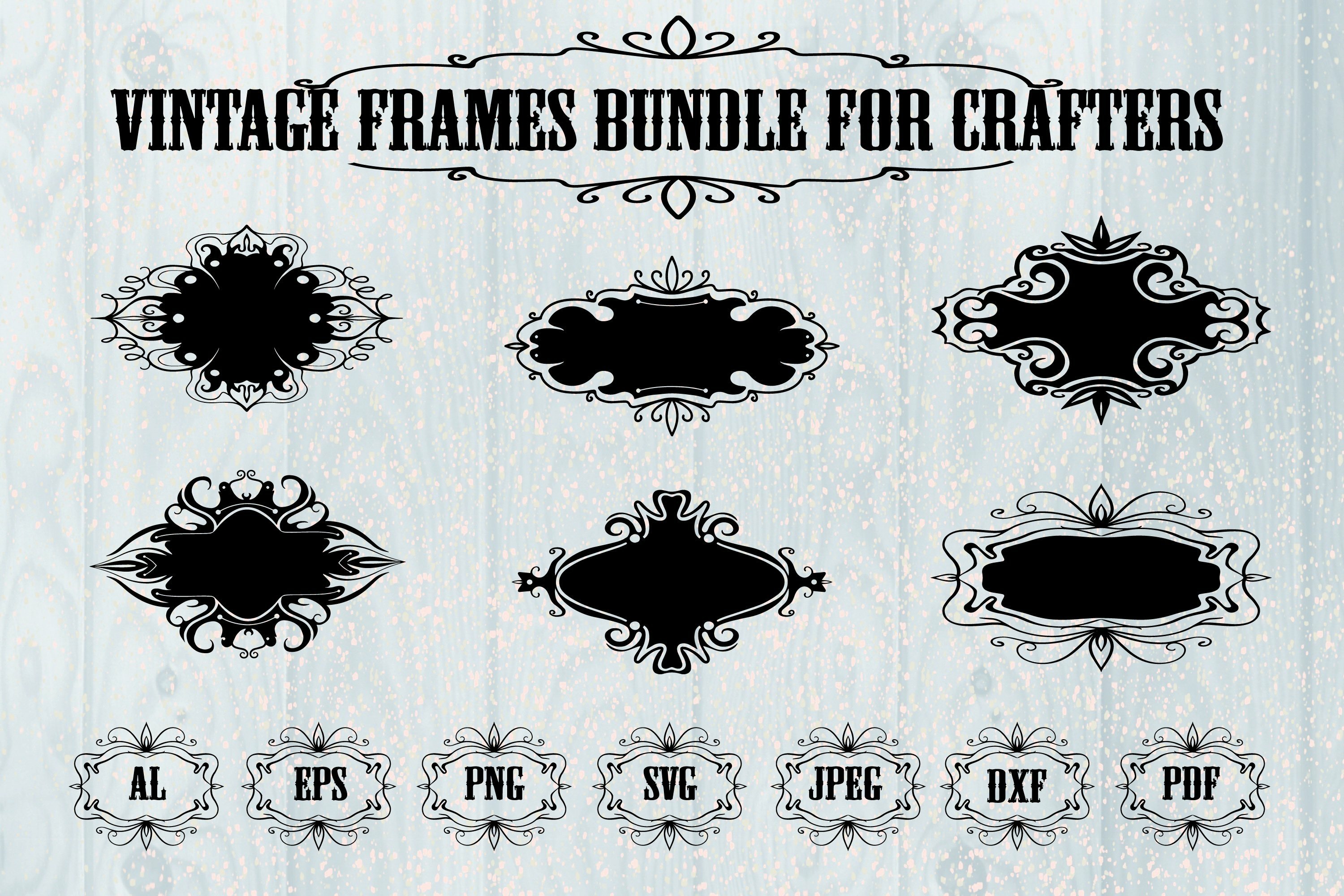 Vintage gothic frame, Frame SVG, Frame clipart, Sublimation