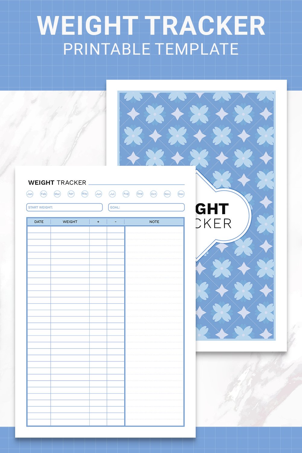 Weight Tracker Printable Template (2521942)