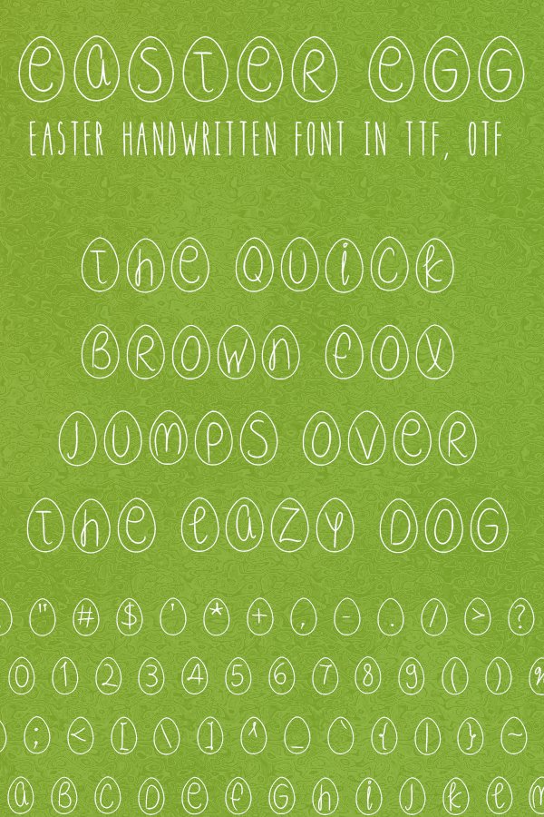 Easter egg font in ttf, otf
