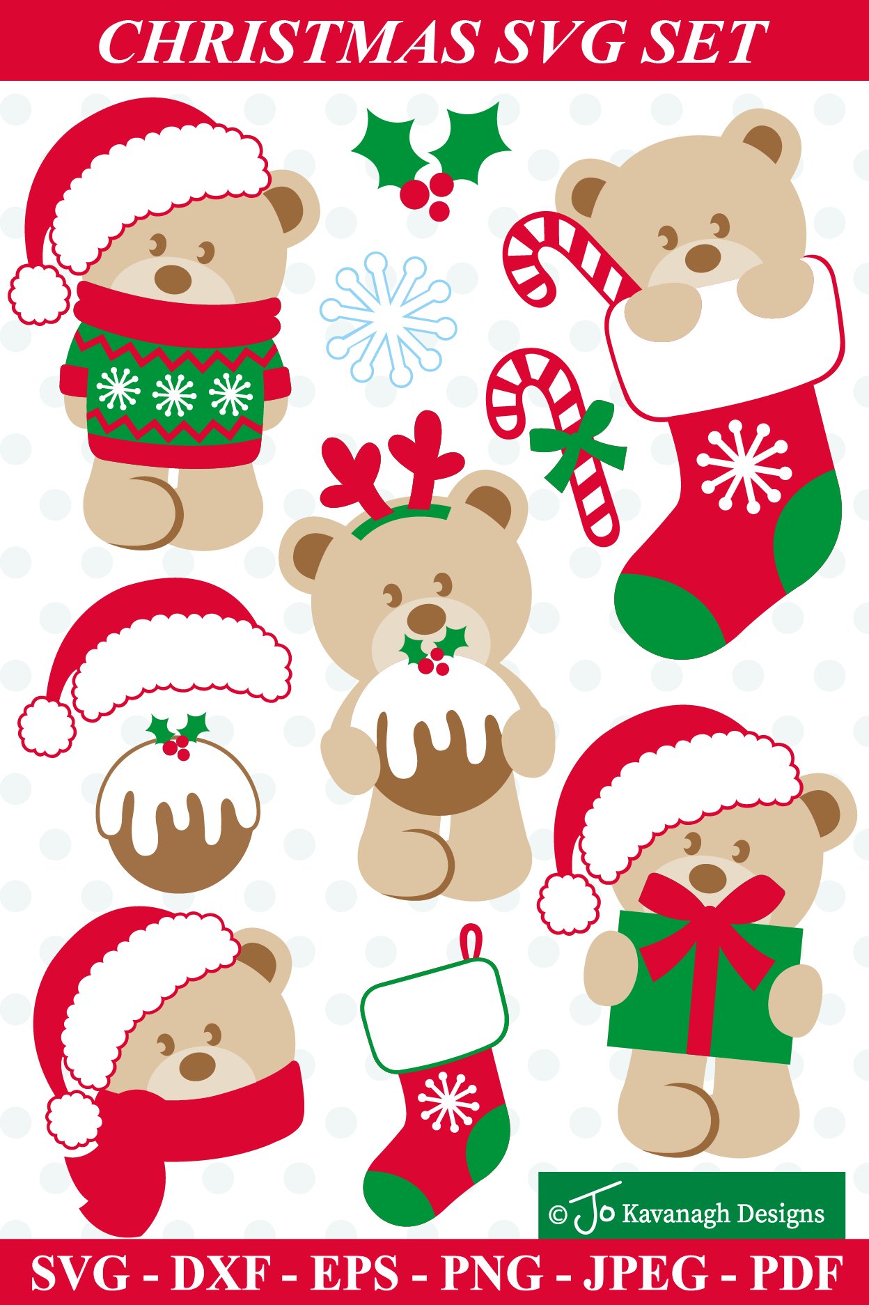 Christmas SVG | Christmas Bear SVG | Cute Christmas Bears