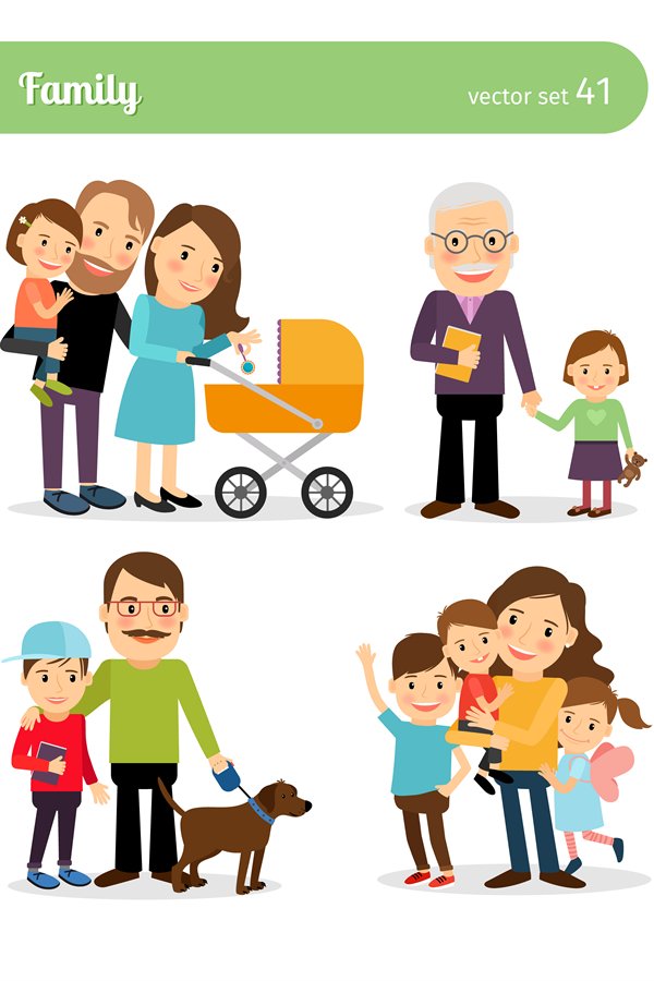 Happy family characters (769941)