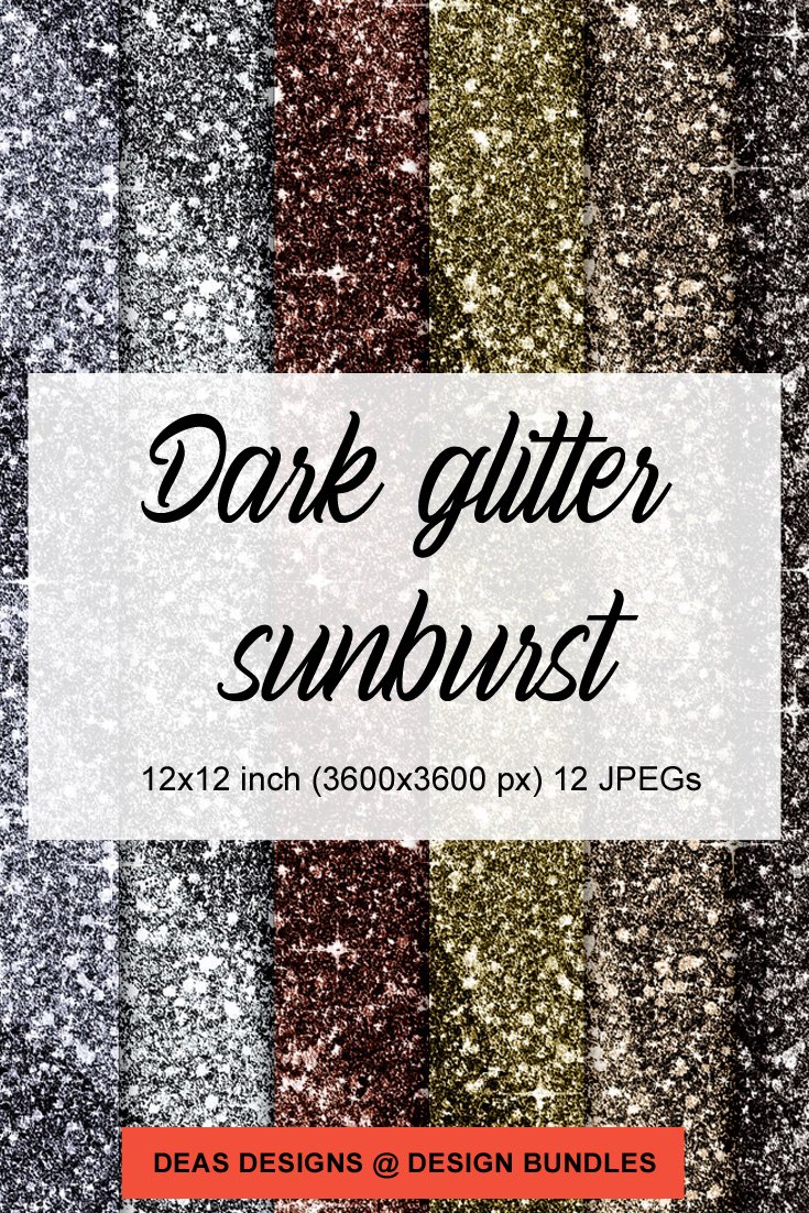 Dark glitter sunburst papers