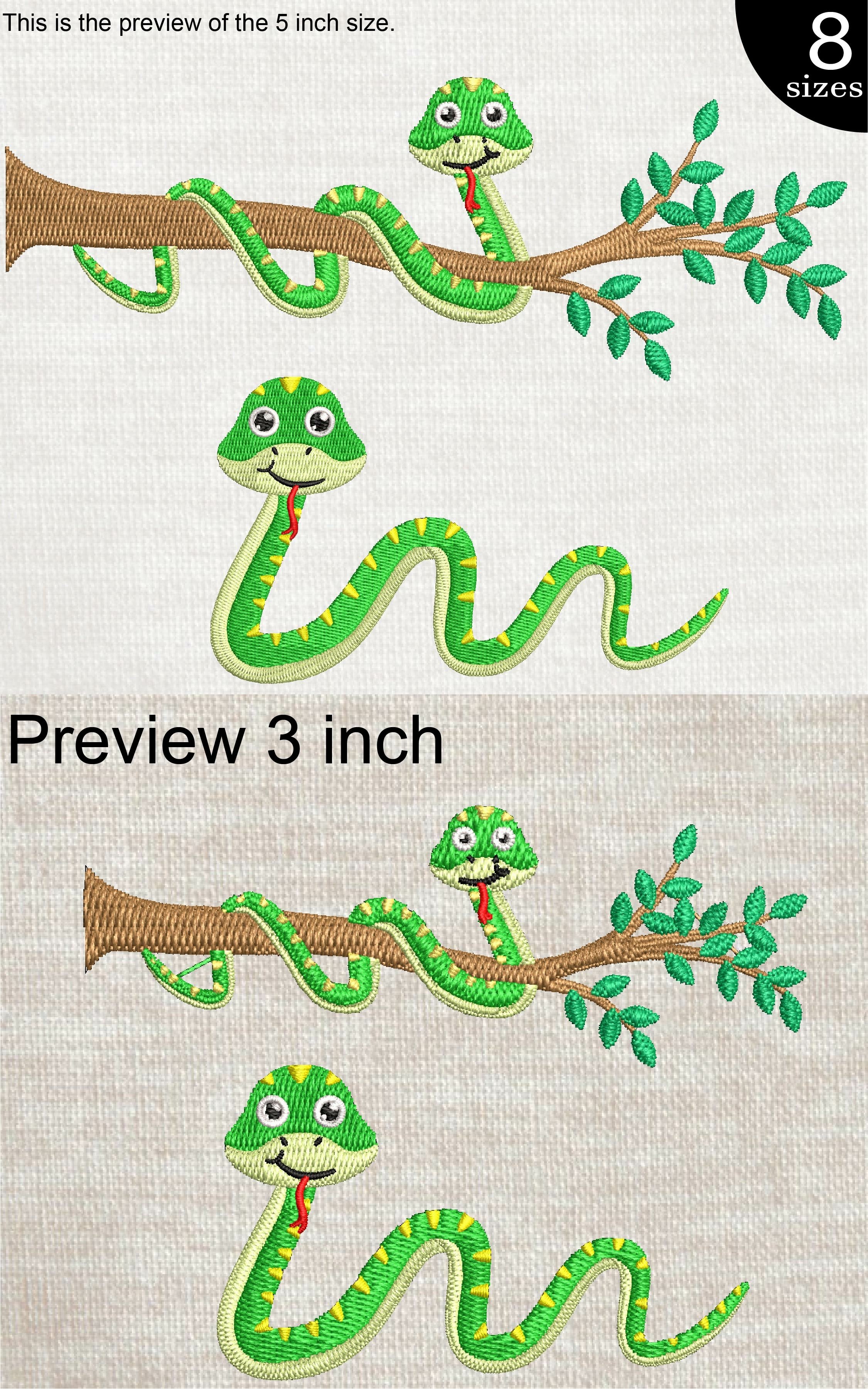 Snake - Embroidery Files - 50e