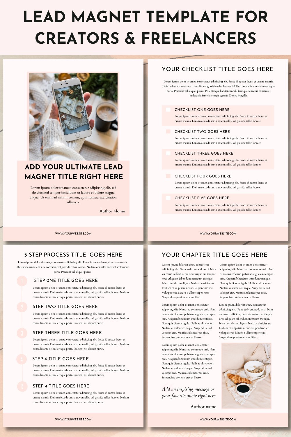 Lead Magnet Template & Social Media Promo Canva Templates