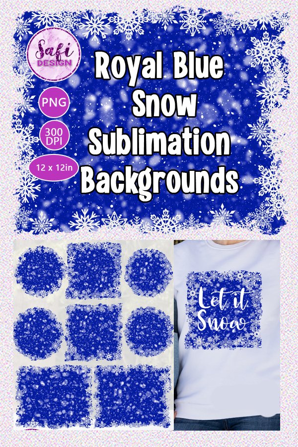 Snow Sublimation Backgrounds in Royal Blue