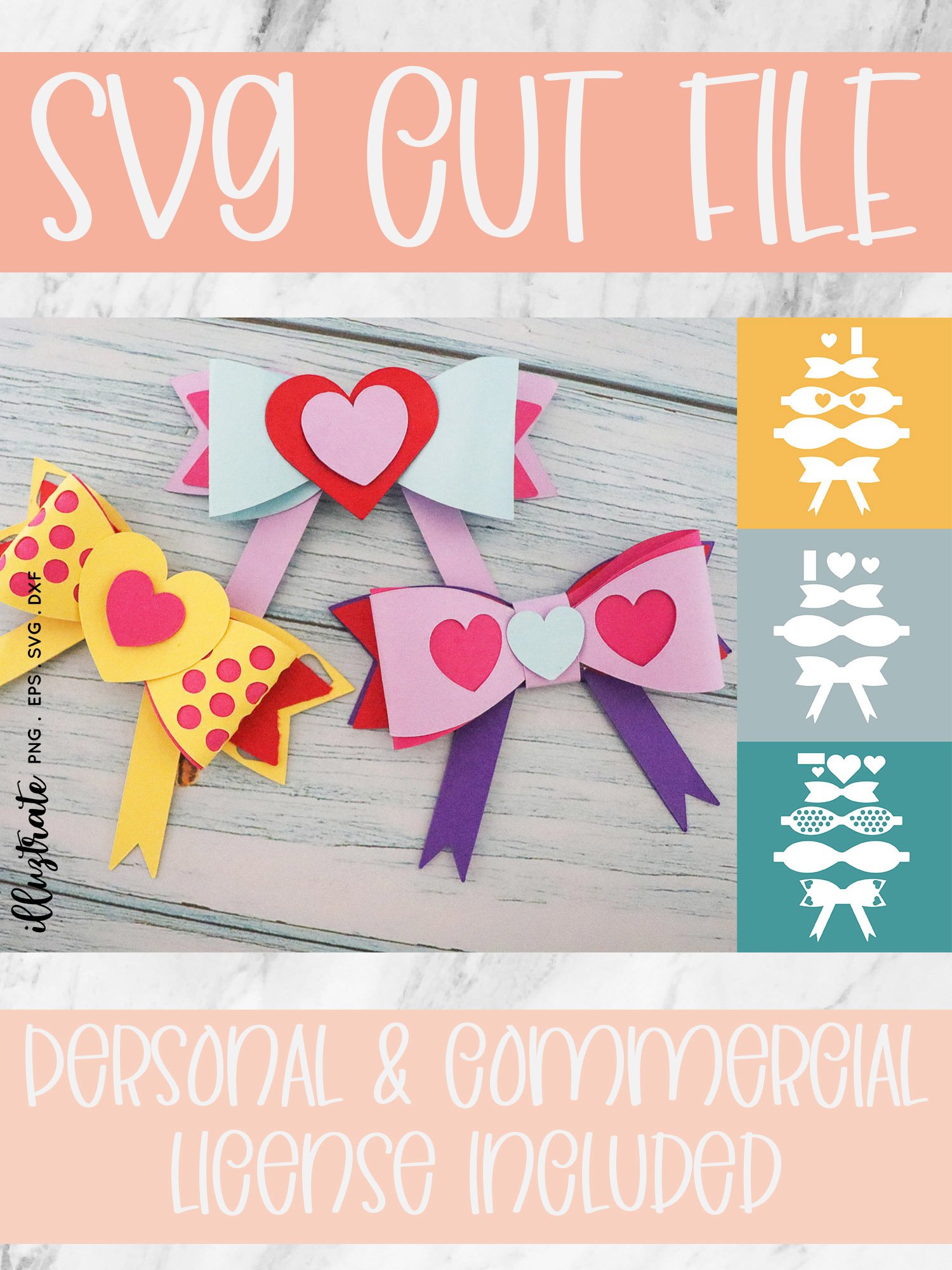 Paper Craft Bows SVG | 3d Bows SVG Cut File | Bow SVG Cut