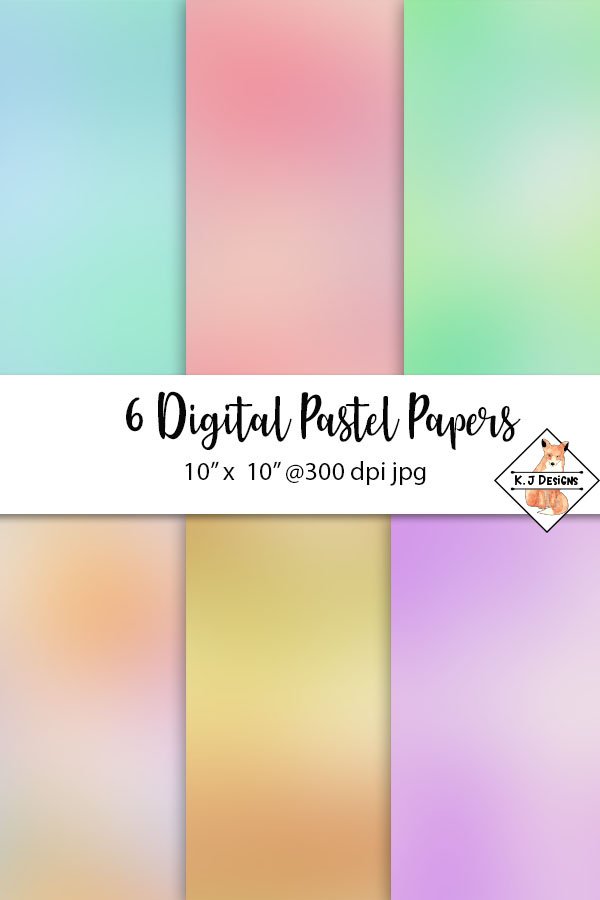 Pastel Digital Papers | Backgrounds